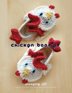 Chicken Baby Booties 2 Crochet Pattern · Kittying Crochet Pattern