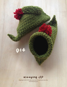 Elf Baby Booties Crochet Pattern for Christmas Winter Holiday ...