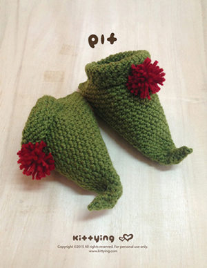 Elf Baby Booties Crochet Pattern for Christmas Winter Holiday ...